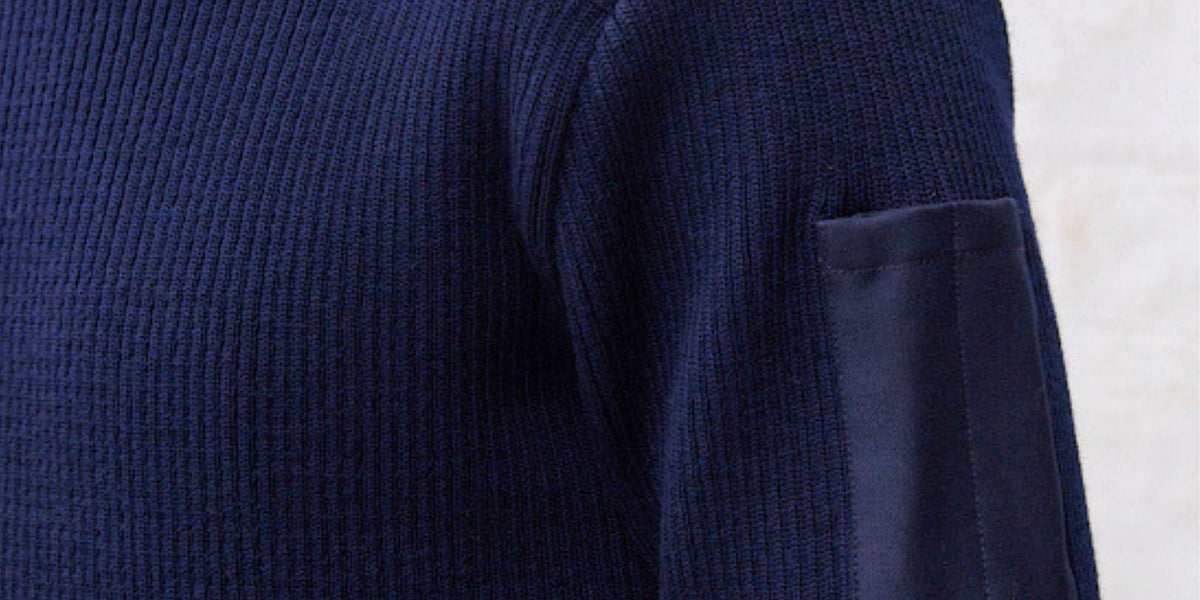 CONDOR II - Breton Sweater with Canvas Shoulder and Elbow Patches for ...